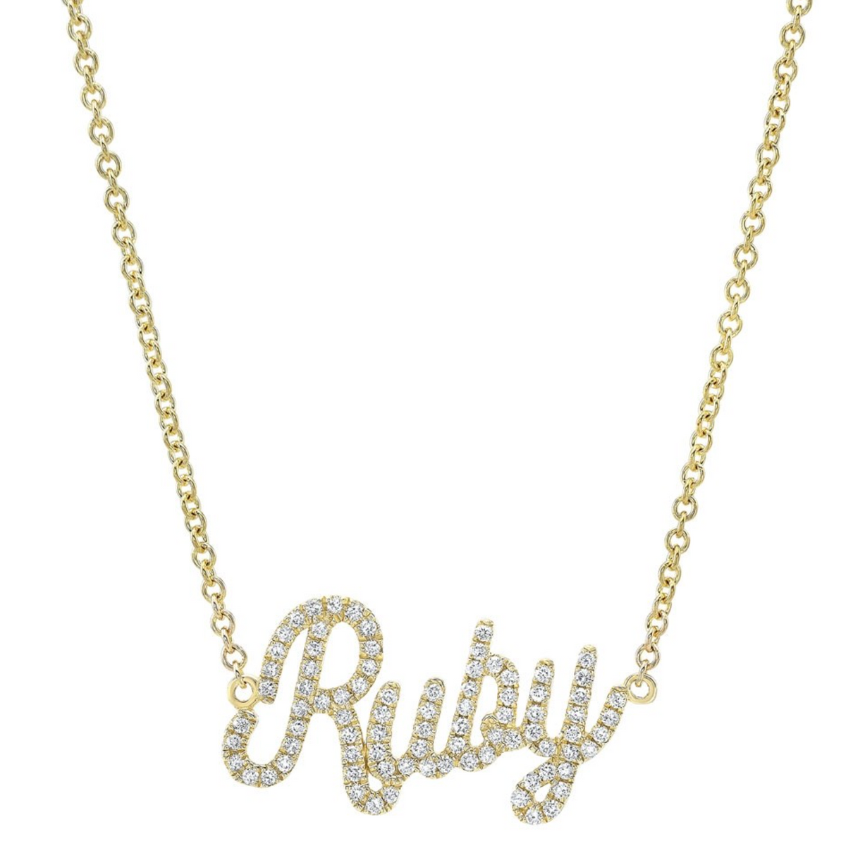 ruby name necklace